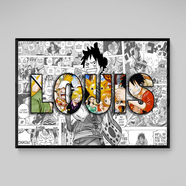 Anime Personalized Name Canvas | The Trendy Art