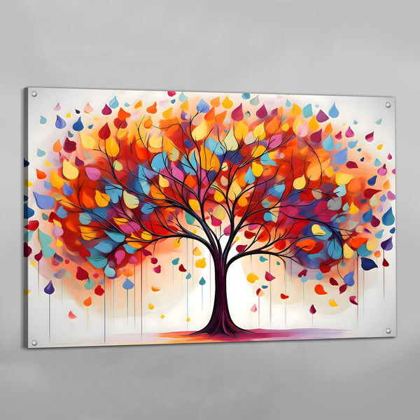 Colorful Tree Of Life Wall Art | The Trendy Art