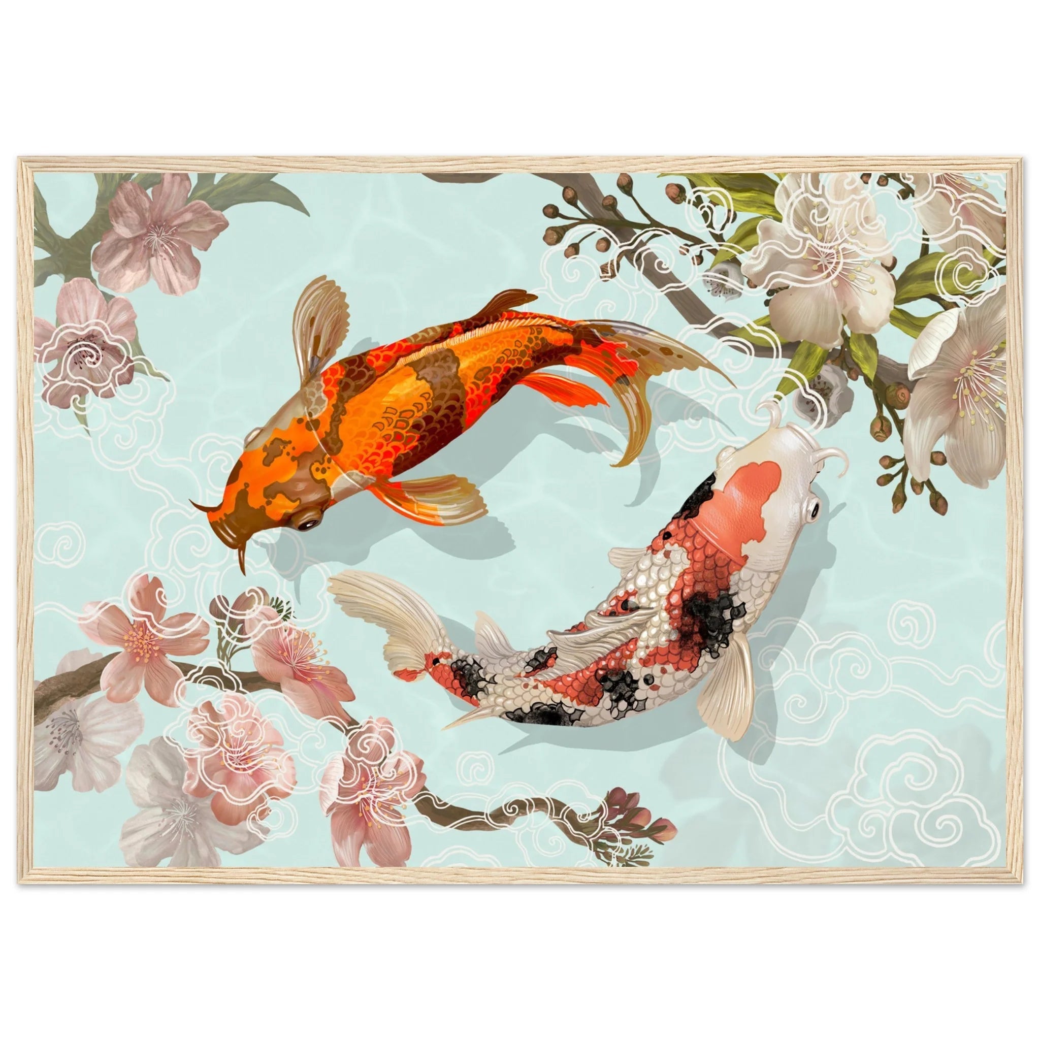 Japanese Koi Pond Paintings Japanese Carp Koi Fish Ira Poperechna