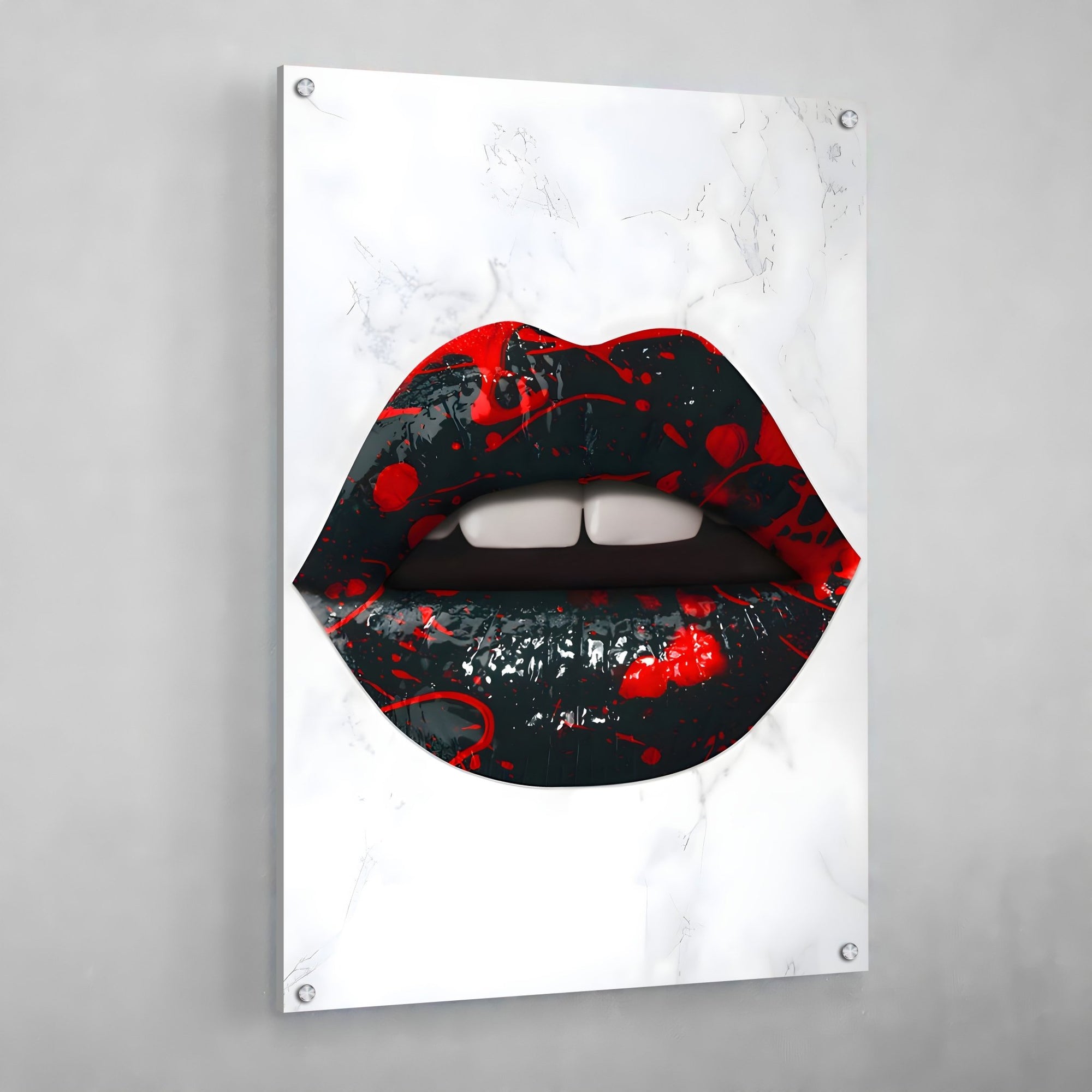 Black Lips Wall Art | The Trendy Art