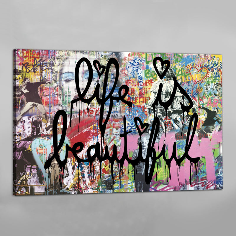 Large Life Is Beautiful Wall Art | The Trendy Art