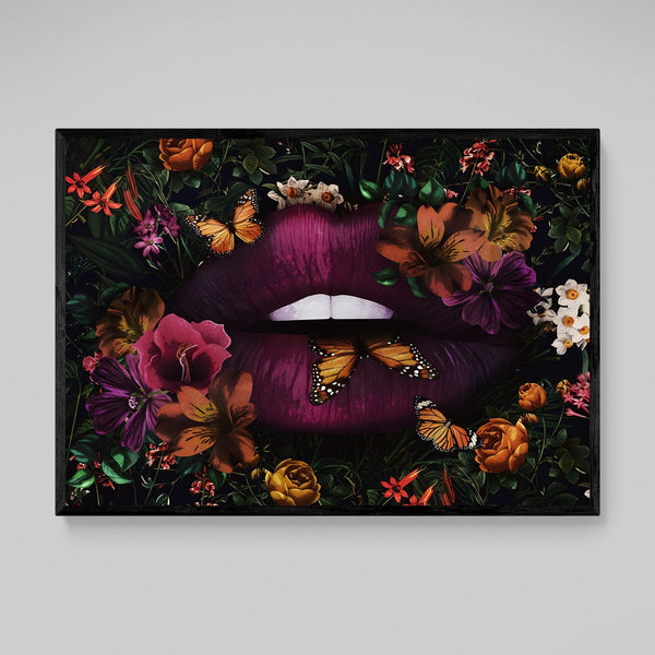 Purple Lips Wall Art | The Trendy Art